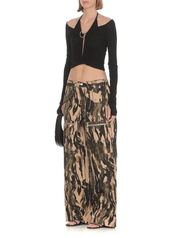 DION LEE Mobius Layered Long-sleeve Top - Black