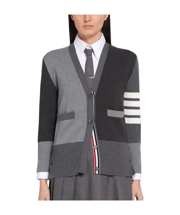 Thom Browne 4-bar Colour Block Cardigan