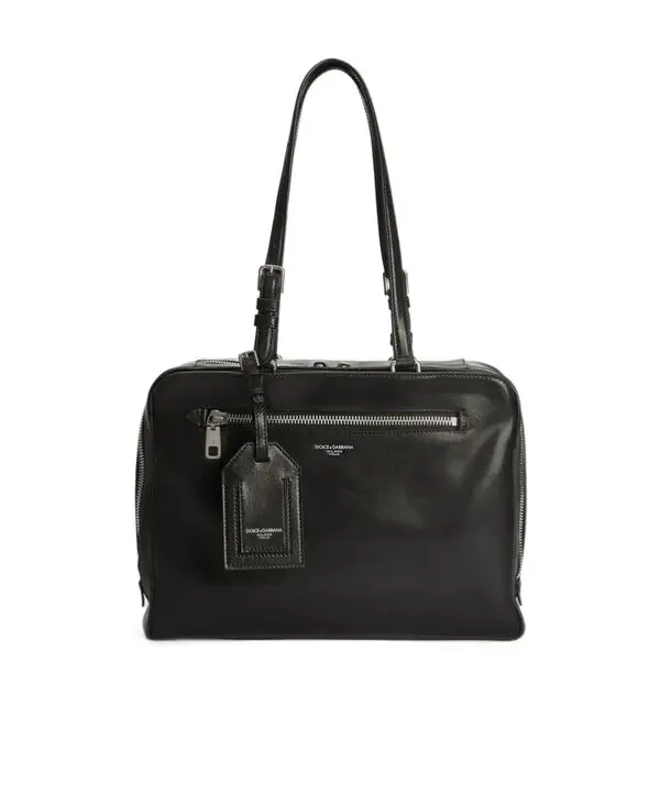 Dolce & Gabbana Ellis Logo Stamp Briefcase - Black
