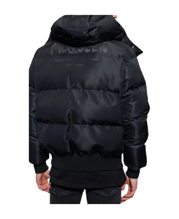 Alexander McQueen Zip Up Hooded Puffer Jacket