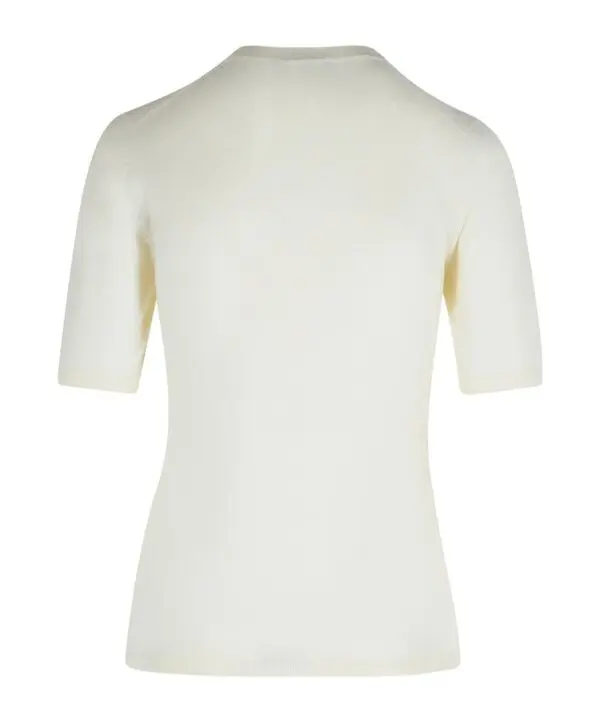 Max Mara Gerico Short-sleeved Knitted Jumper - White
