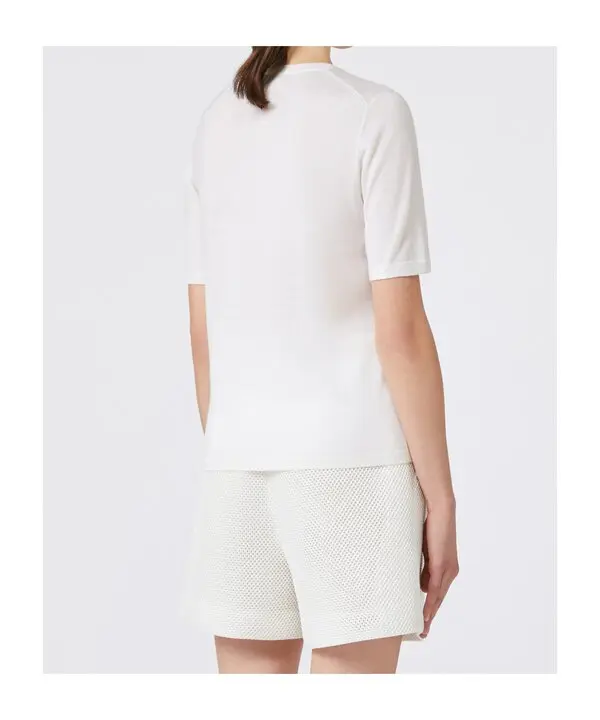 Max Mara Gerico Short-sleeved Knitted Jumper - White