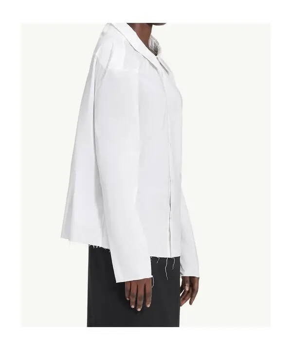 MAISON MARGIELA Buttoned Frayed-hem Shirt