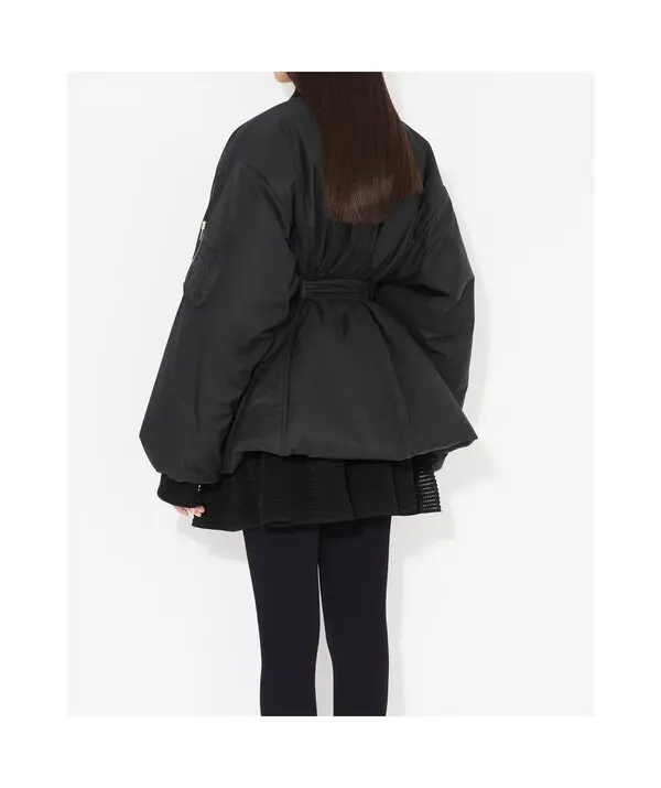 Alaïa Belted Zip-up Bomber Jacket