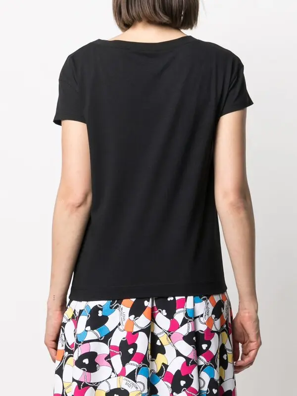 Moschino Heart-shaped Love Print T-shirt - Black