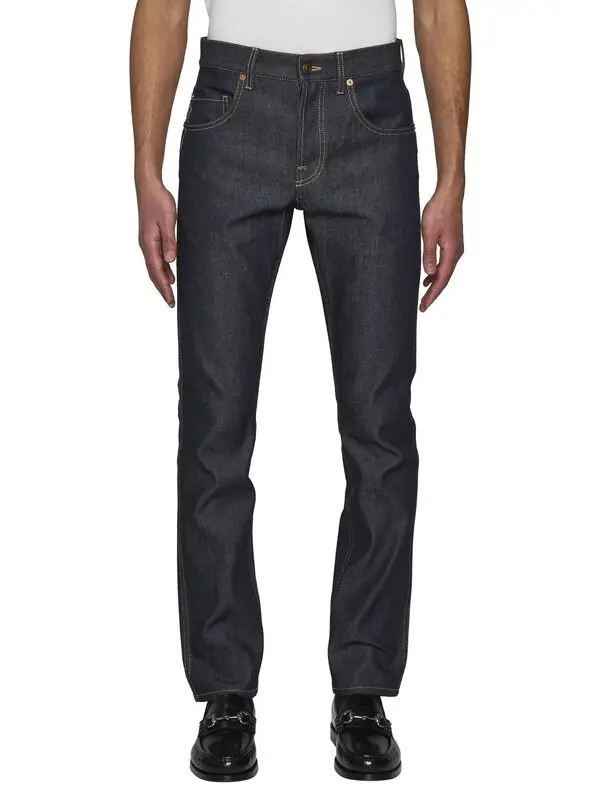 Gucci Tappered Denim Trousers - Blue