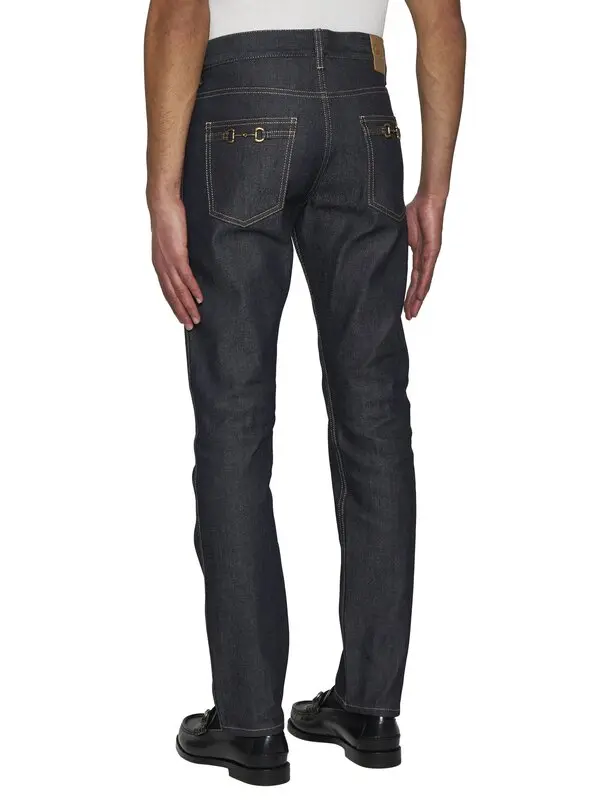 Gucci Tappered Denim Trousers - Blue