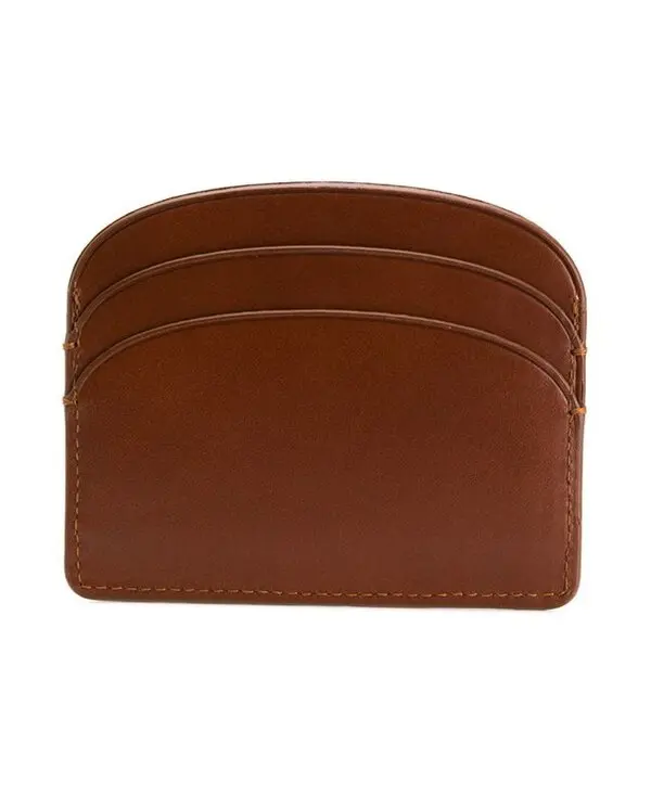 A.p.c. Demi Lune Cardholder - Brown