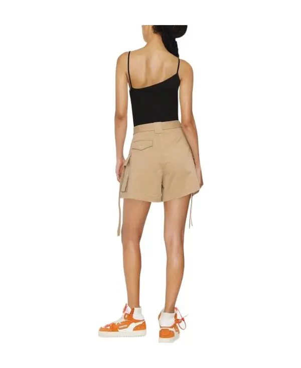 Off-White Gabardine Cargo Shorts