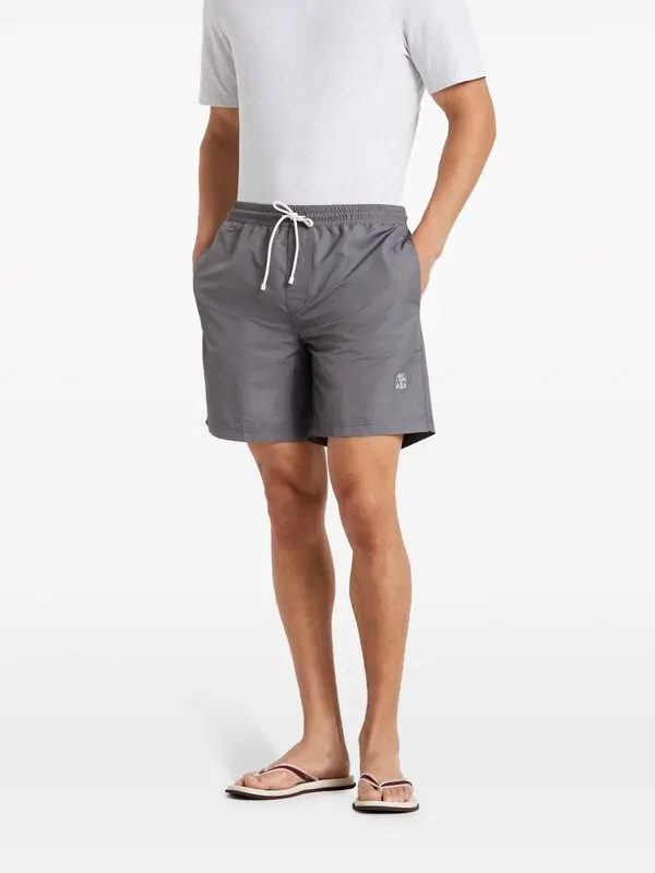 Brunello Cucinelli Drawstring Swim Shorts - Gray