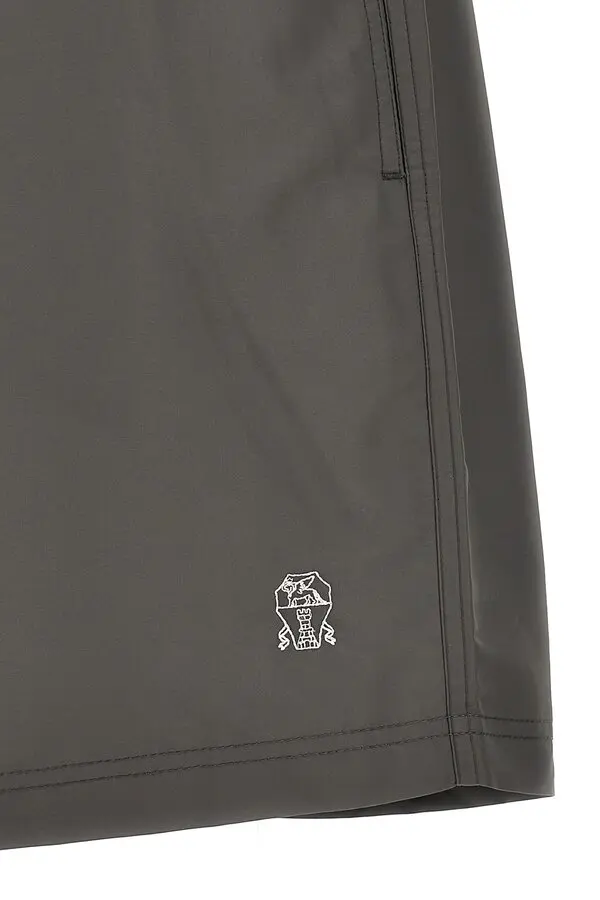 Brunello Cucinelli Drawstring Swim Shorts - Gray