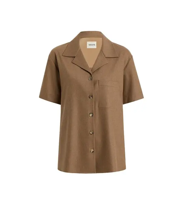 Khaite Short-sleeve Lapel Collar Shirt