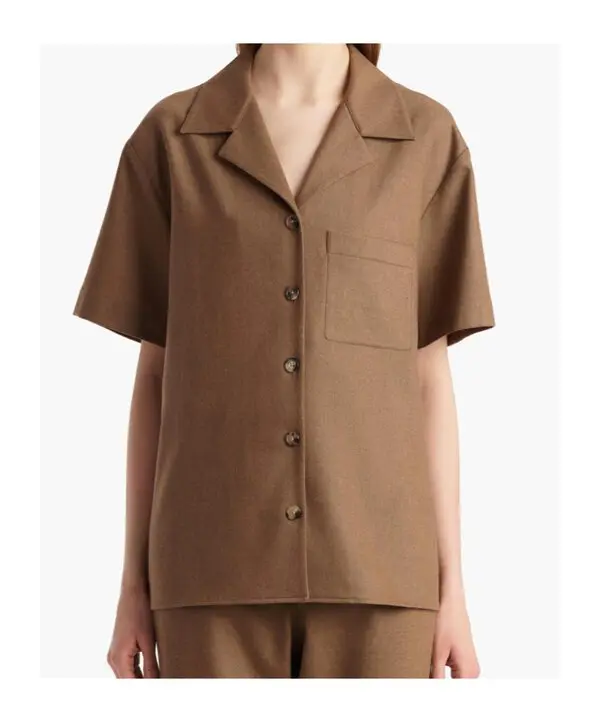 Khaite Short-sleeve Lapel Collar Shirt