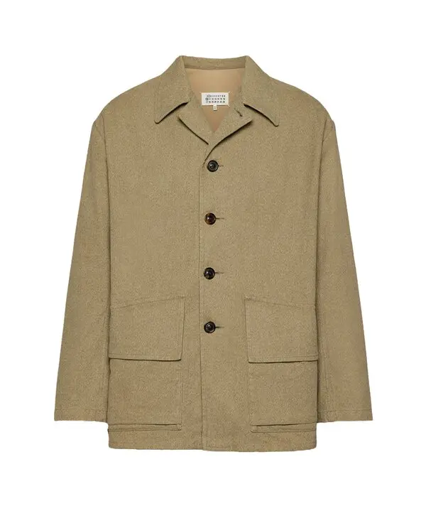 MAISON MARGIELA Cotton Caban Jacket - Sand