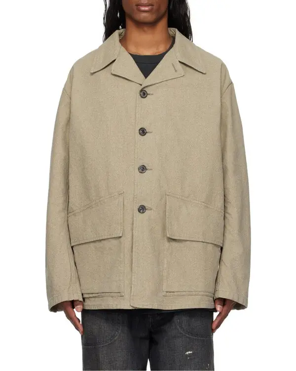 MAISON MARGIELA Cotton Caban Jacket - Sand