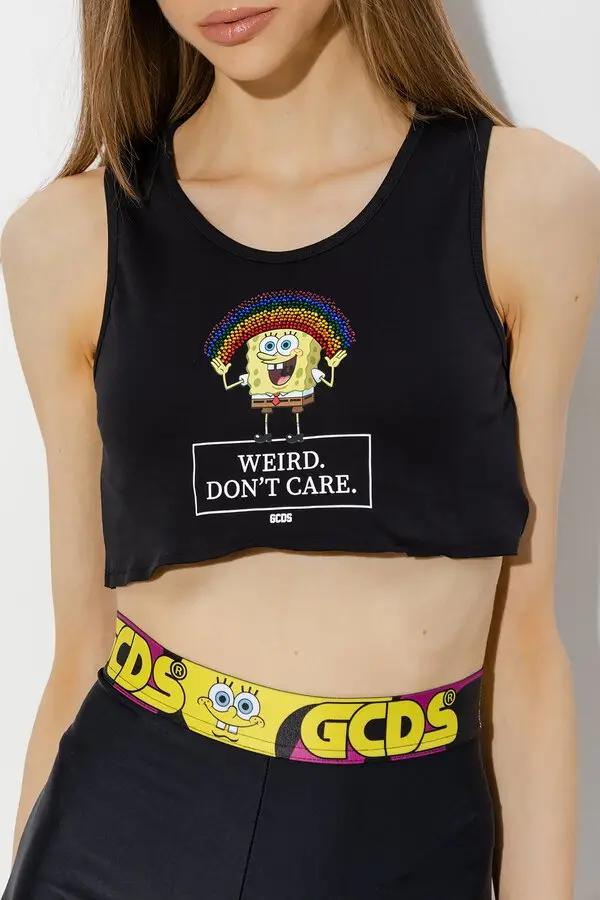 Gcds Graphic Print Cropped Vest