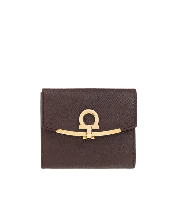 FERRAGAMO Logo Wallet - Brown