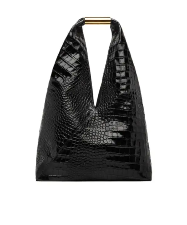 MAISON MARGIELA Japanese Embossed Medium Shoulder Bag - Black