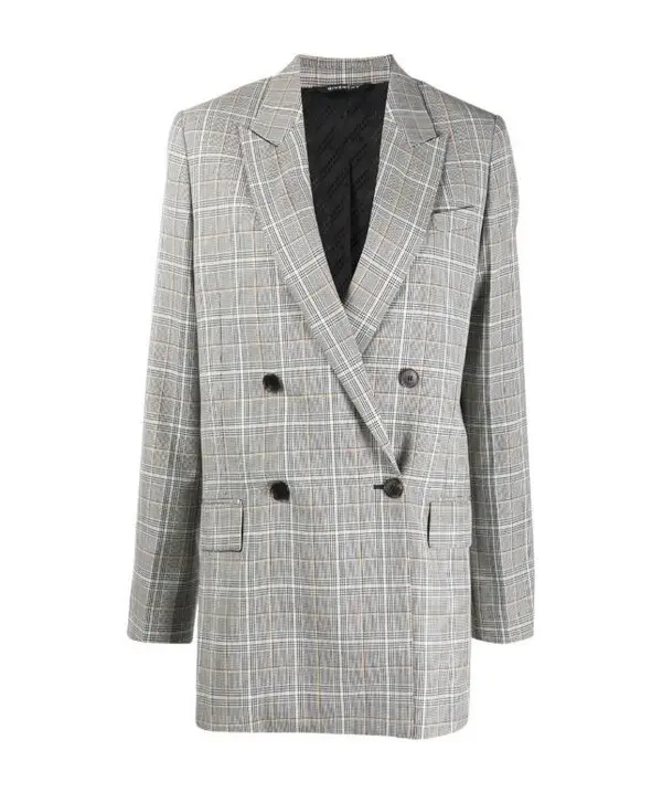 Givenchy Checkered Double-breasted Blazer