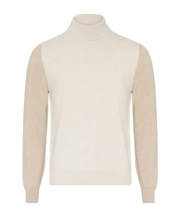 MAISON MARGIELA Two-toned Knitted Jumper - White