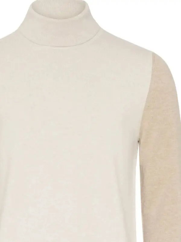 MAISON MARGIELA Two-toned Knitted Jumper - White
