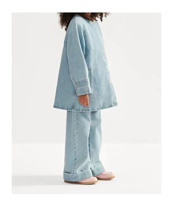 Dior Long-sleeved Denim Jacket With Embroidered Bee