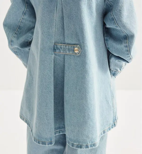 Dior Long-sleeved Denim Jacket With Embroidered Bee
