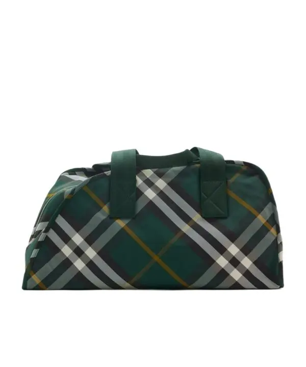 Burberry Shield Checked Motif Travel Bag - Green