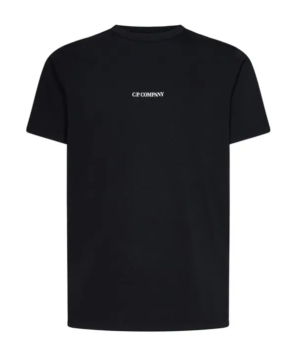 C.P. COMPANY Logo-print Cottont-shirt - Black