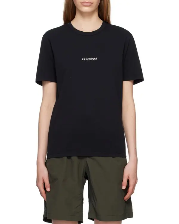 C.P. COMPANY Logo-print Cottont-shirt - Black