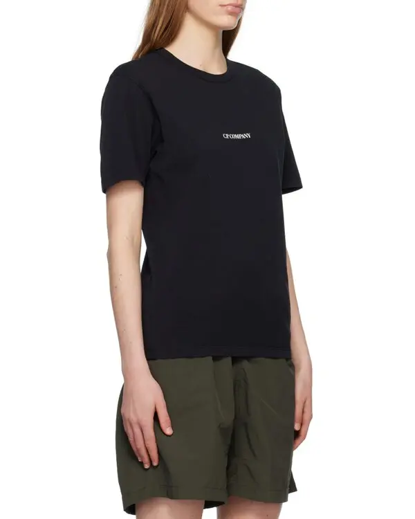 C.P. COMPANY Logo-print Cottont-shirt - Black