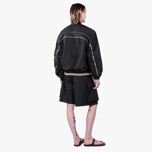 Dries Van Noten Long Sleeve Bomber Jacket - Black