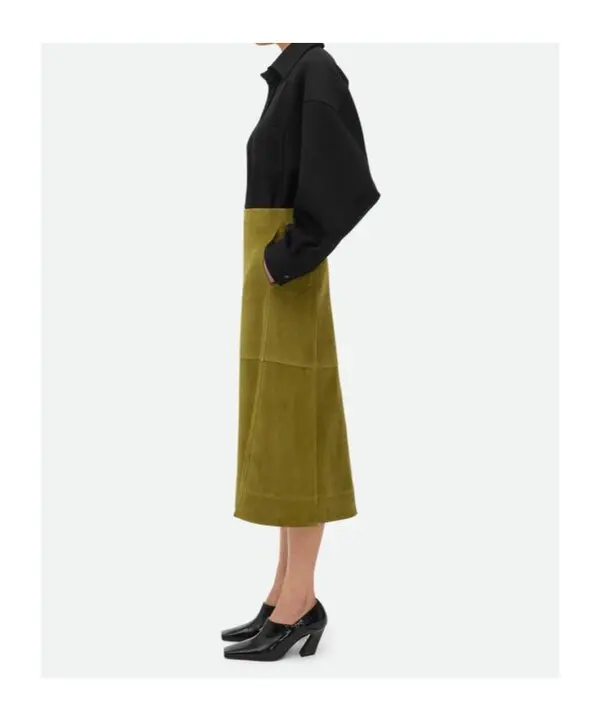 Bottega Veneta Suede Midi Skirt