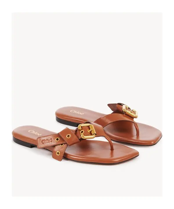 Chloé Mae Flat Sandals With Buckle Detail