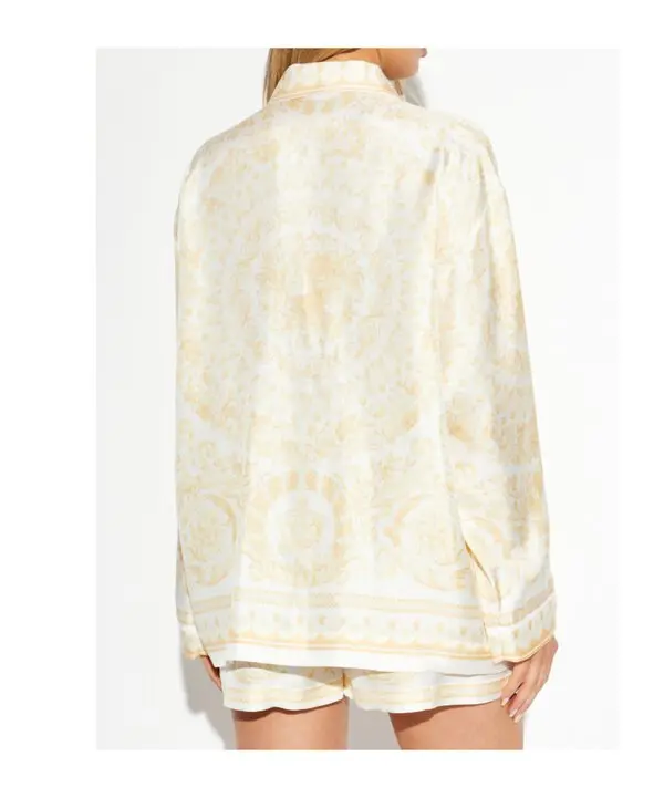 Versace La Coupe Des Dieux Printed Long Sleeve Shirt