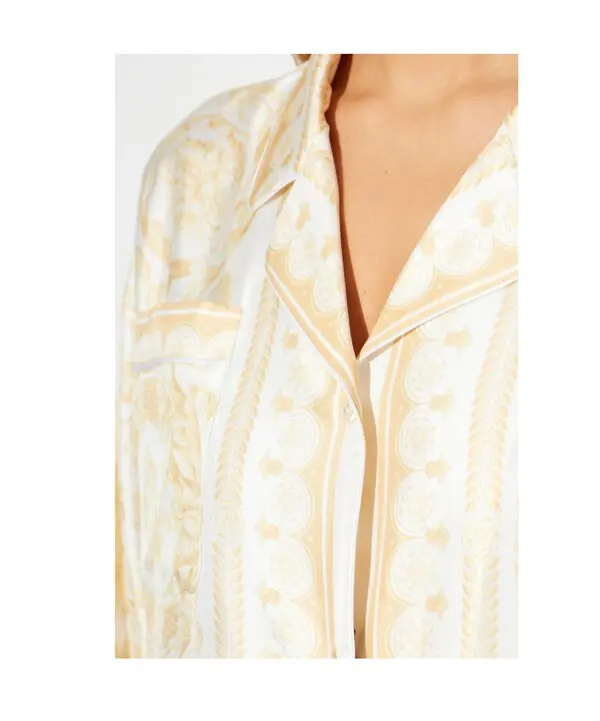 Versace La Coupe Des Dieux Printed Long Sleeve Shirt