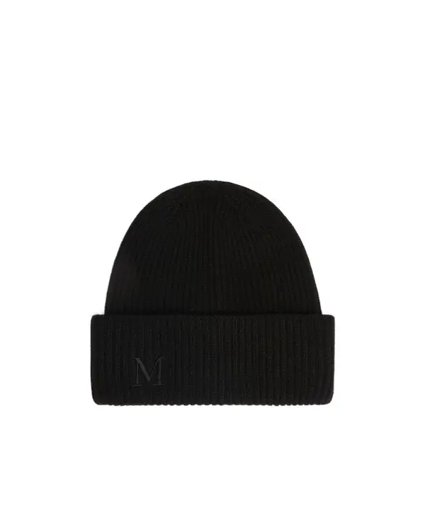 Max Mara Ribbed Beanie - Black