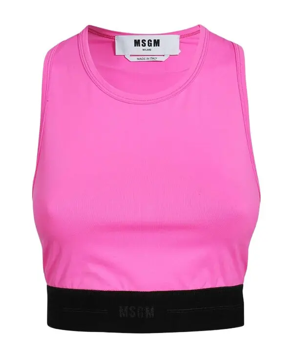 MSGM Cropped Tank Top With Elastic Waistband