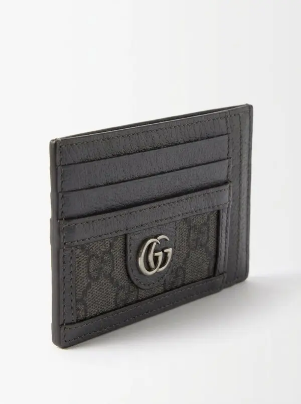 Gucci Gg Logo Plaque Card Holder - Black