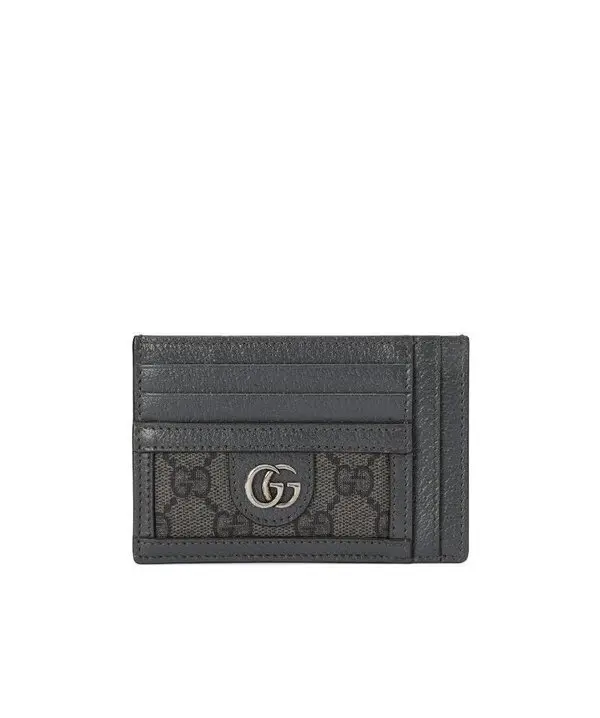 Gucci Gg Logo Plaque Card Holder - Black