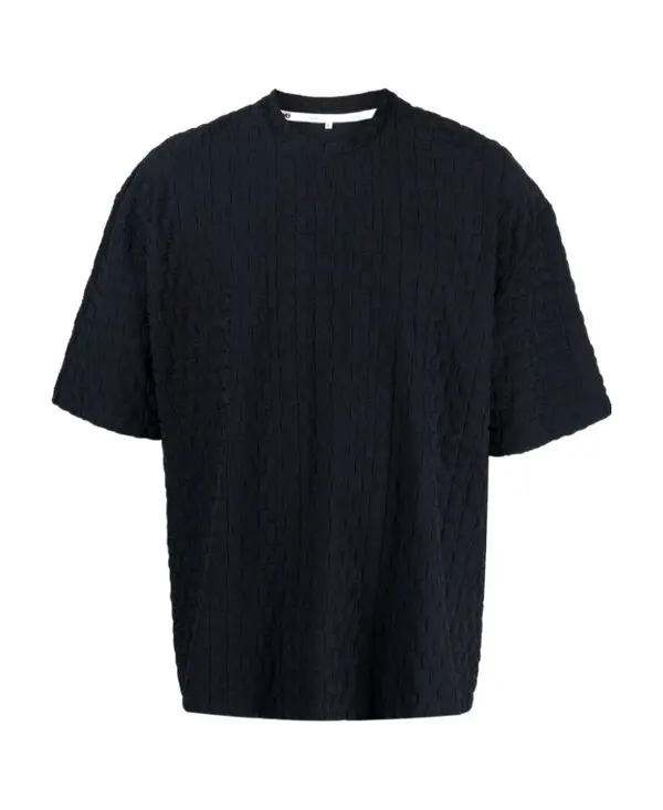 Sunnei Logo Embossed Crewneck T-shirt