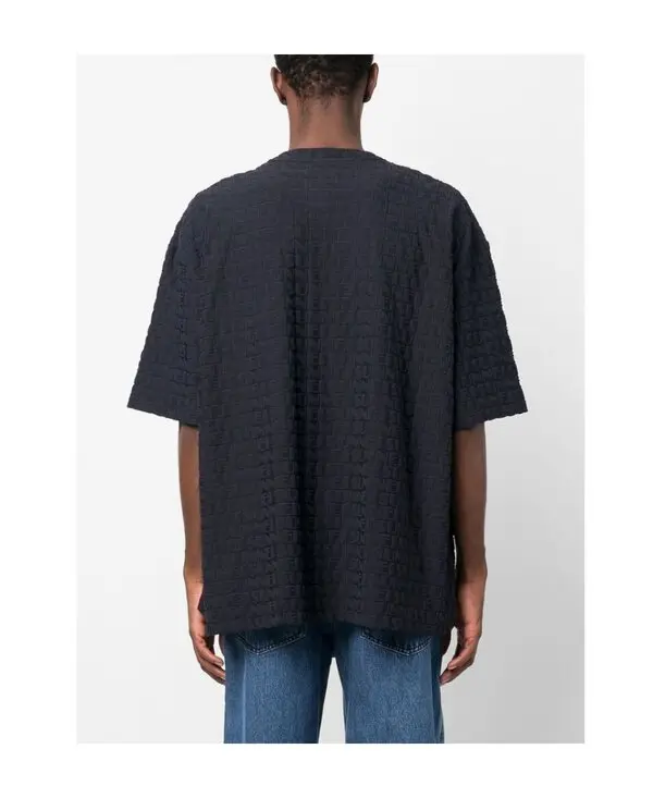 Sunnei Logo Embossed Crewneck T-shirt