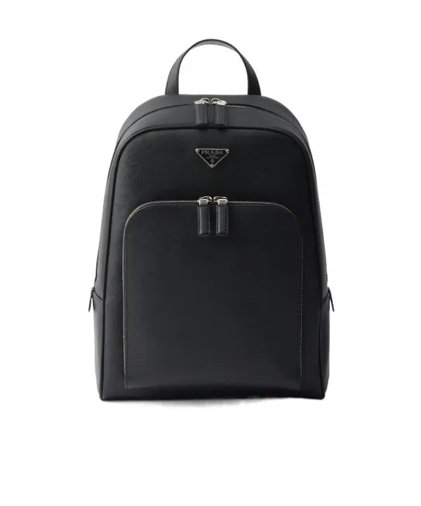 Prada Triangle Logo Backpack - Black