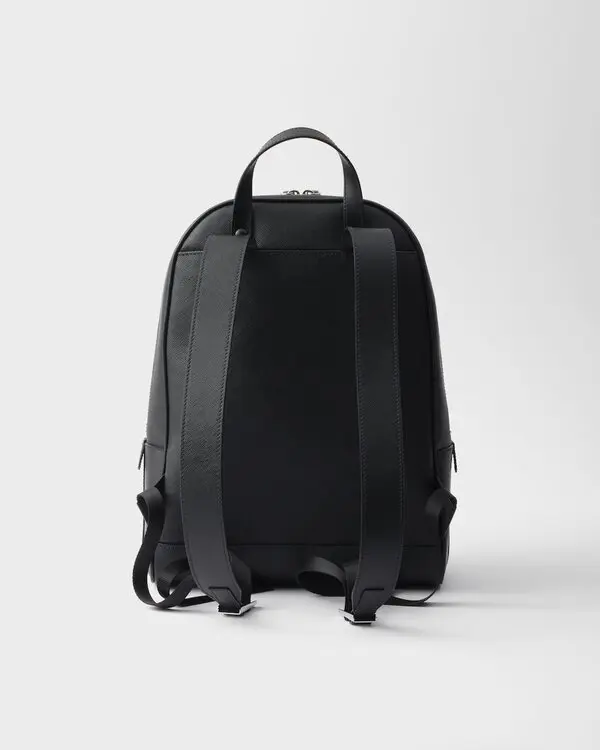 Prada Triangle Logo Backpack - Black