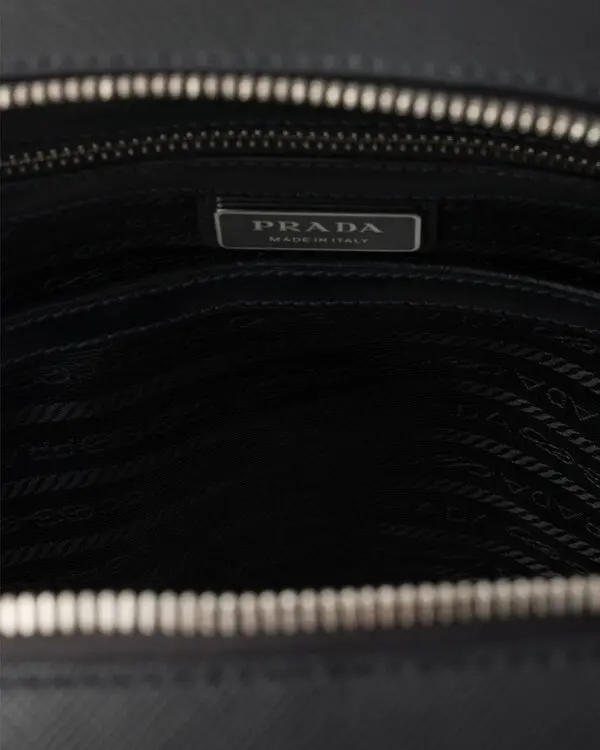 Prada Triangle Logo Backpack - Black