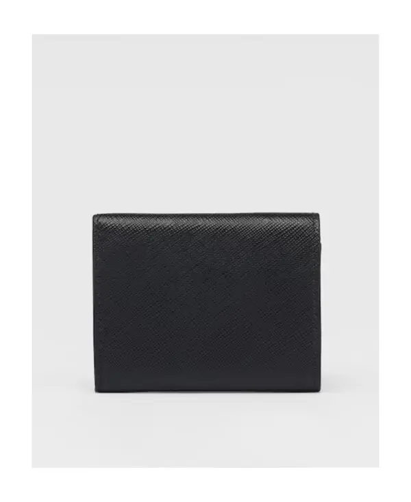 Prada Logo Plaque Bi-fold Wallet