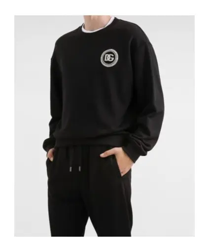 Dolce & Gabbana Dg Logo Patch Crewneck Sweatshirt