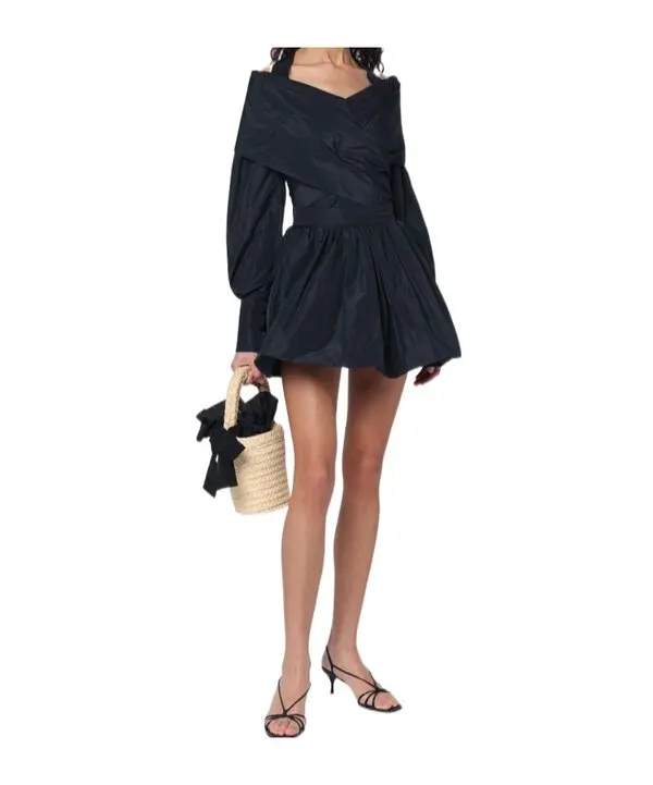 PATOU Wrap Blouse With Neck Strap And Lace Detail