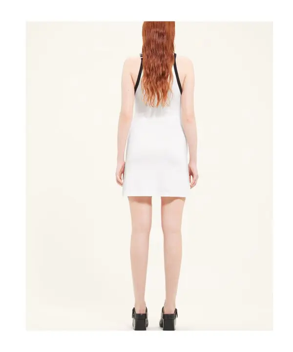 COURREGES Sleeveless Buckle Detail Dress - White