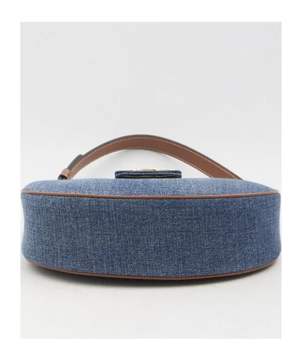 Celine Medium Ava Triomphe Bag In Denim - Blue